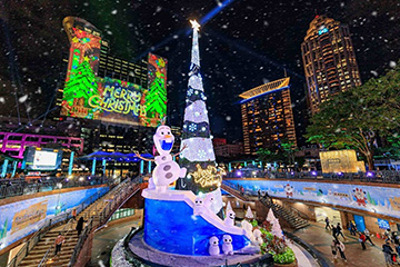 These giant Christmas trees are LIT