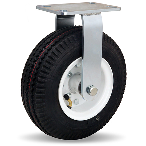 Cush-N-Aire Zinc Plated Pneumatic Casters | Shock Absorbing